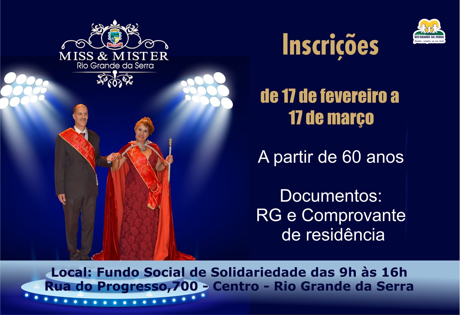 Inscrições para Concurso Miss/Mister Melhor Idade 2020 de Rio Grande da ...