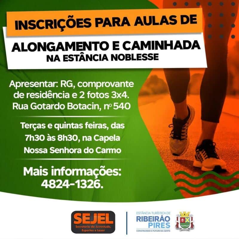 SEJEL abre inscrições para atividades físicas na Estância Noblesse ...